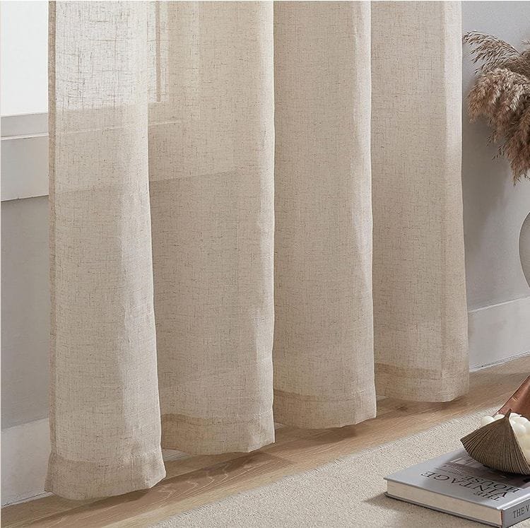 Natural Color Faux Linen Sheer Curtain - Dairui Curtain